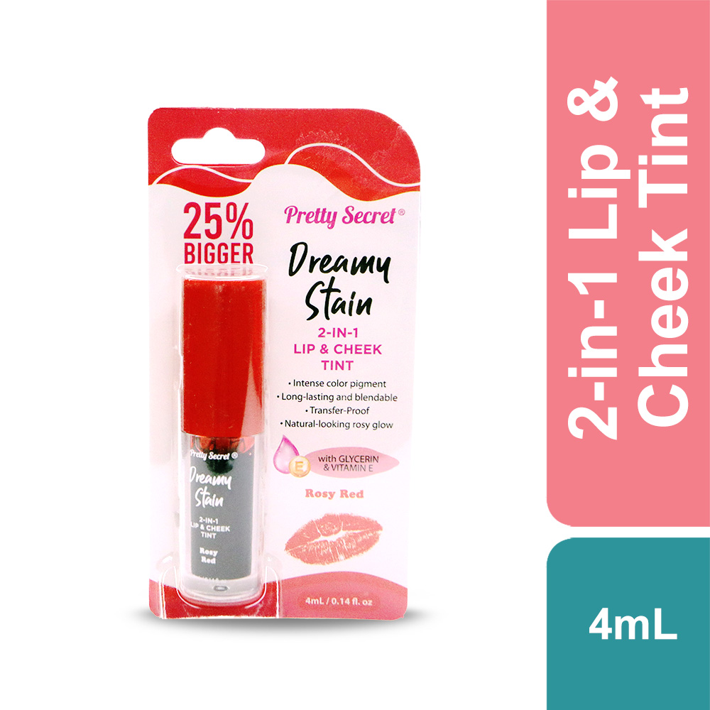 Pretty Secret 2-in-1 Lip and Cheek Tint 4ml – Rosy Red | Pretty Secret
