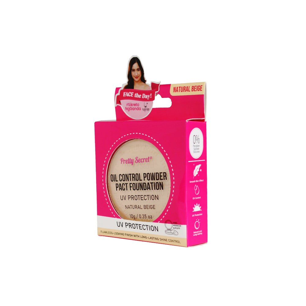 Pretty Secret Face Powder Pact 10g – Natural Beige | Pretty Secret