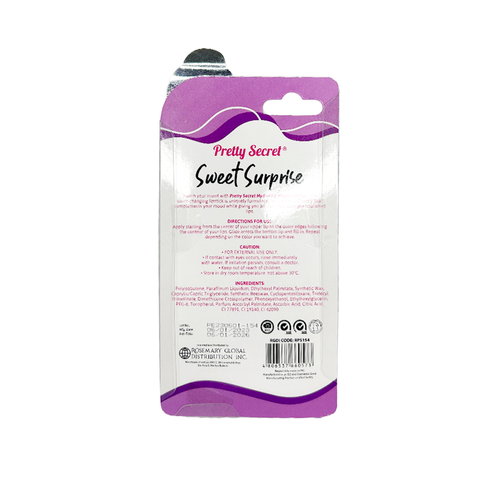 Pretty Secret Hydrating Magic Lipstick 3.5g – Cherry Bomb | Pretty Secret